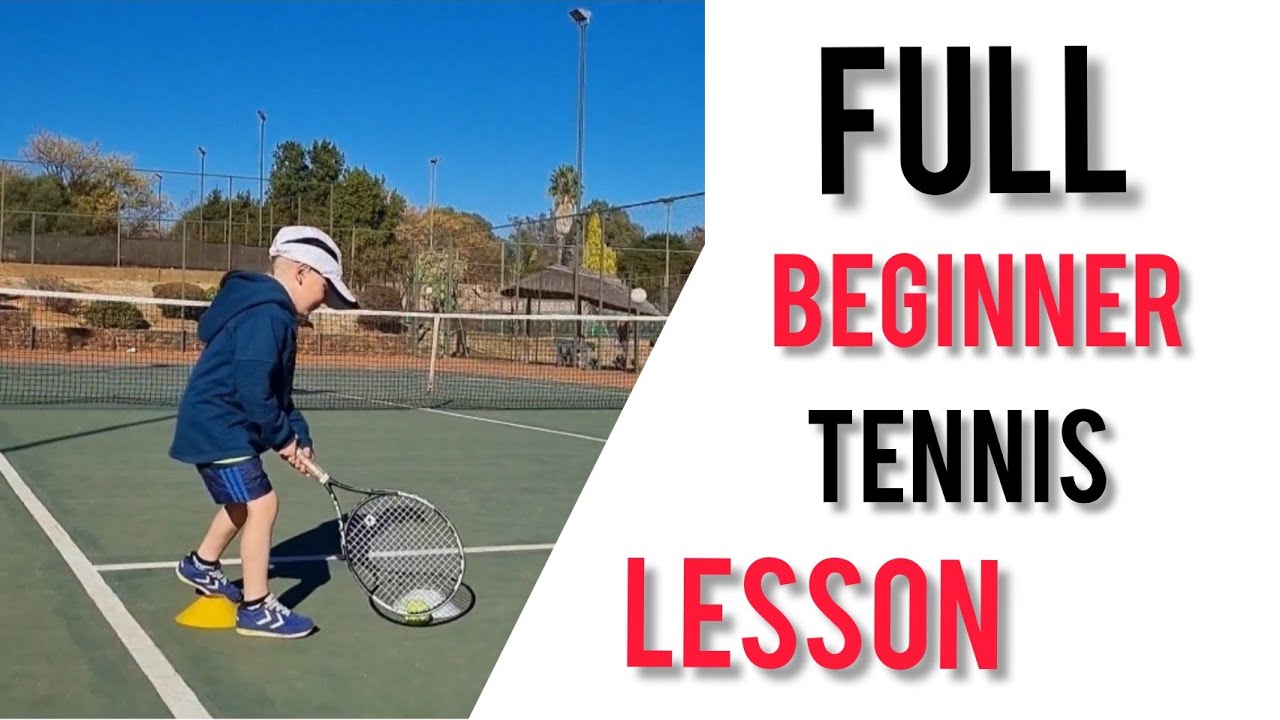 Full beginner Tennis lesson ( With drills) - YouTube