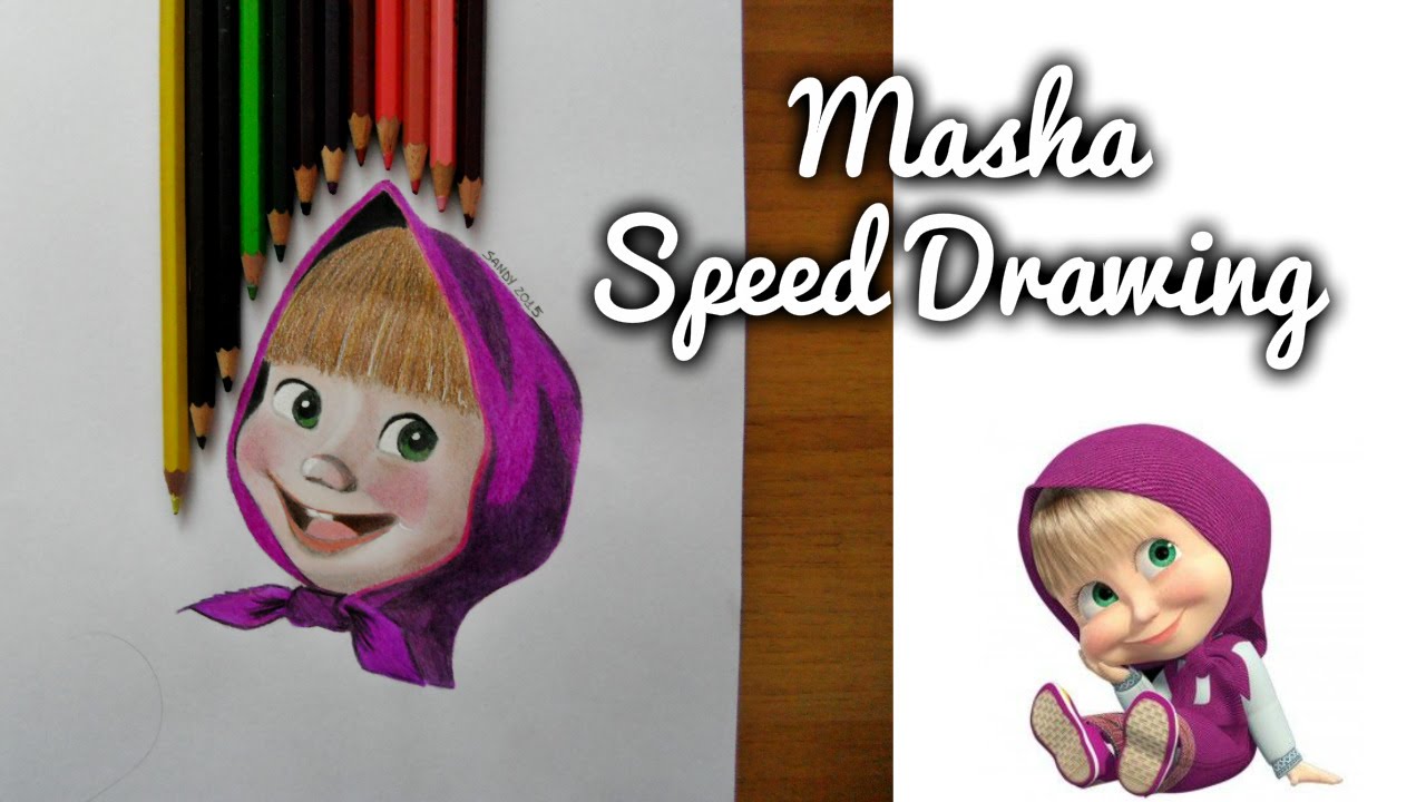 Drawing Masha (From Masha and the Bear) - YouTube