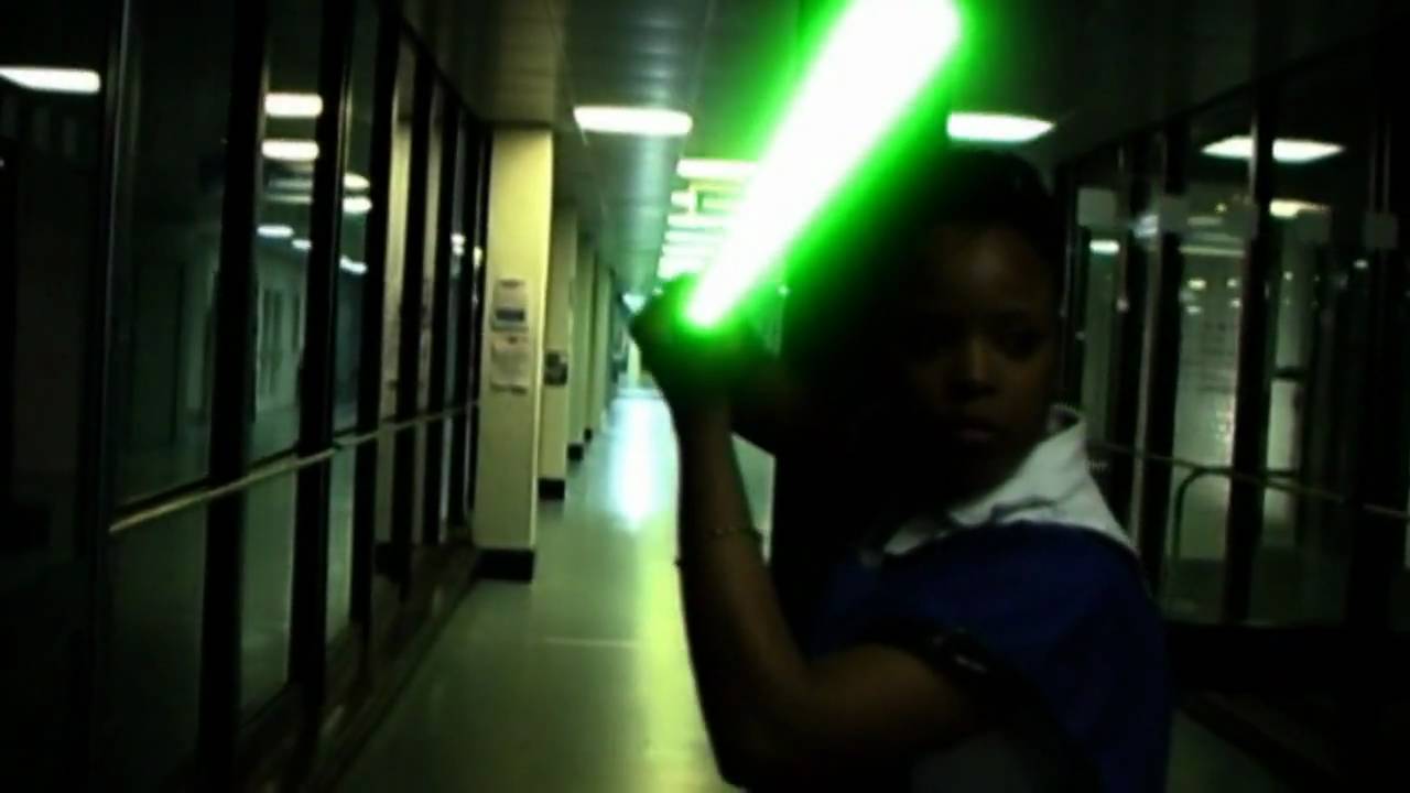 NIGHT SHIFT Lightsaber Duel - YouTube