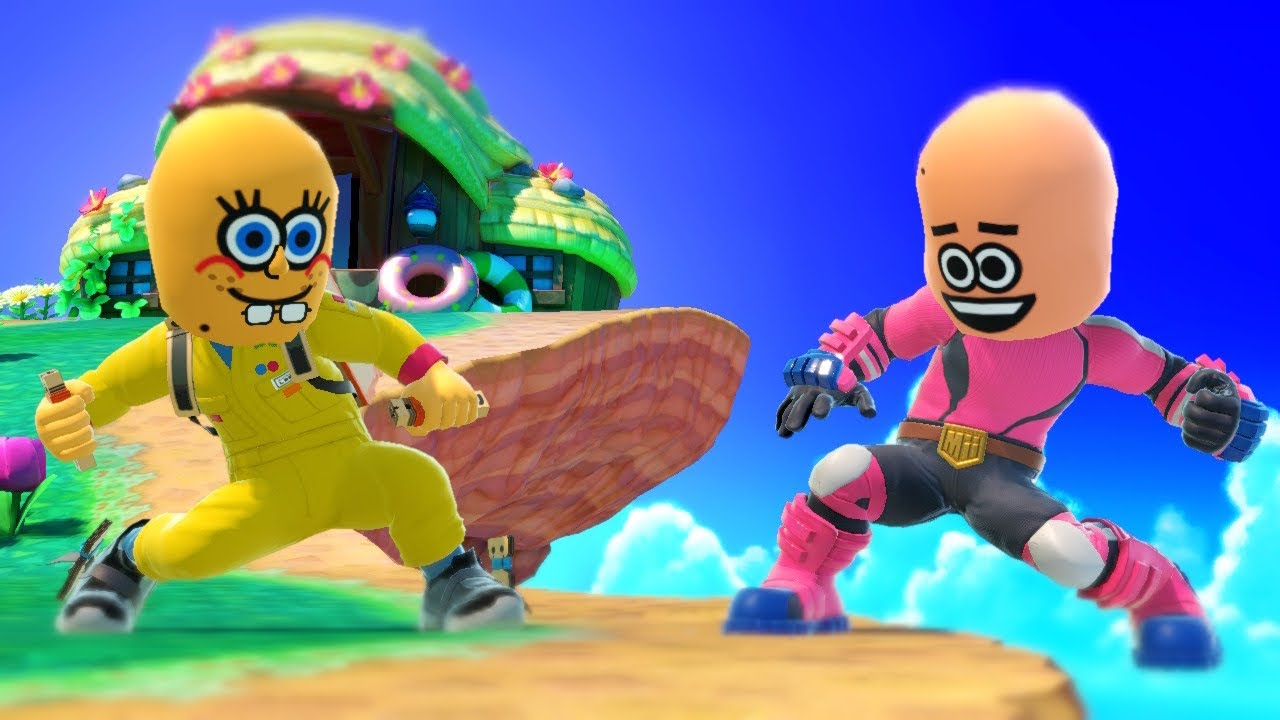 Number 1 Fry Cook - A SpongeBob (Mii Brawler) SSBU Montage - YouTube