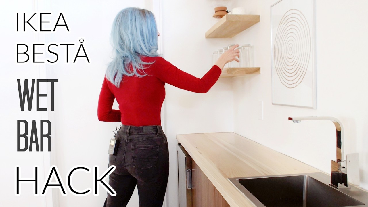 DIY Kitchenette/ Wet Bar IKEA HACK - YouTube