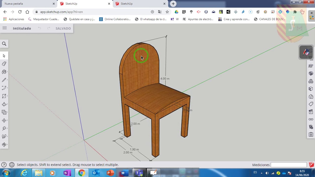 Modelado sketchup Practica2 - YouTube