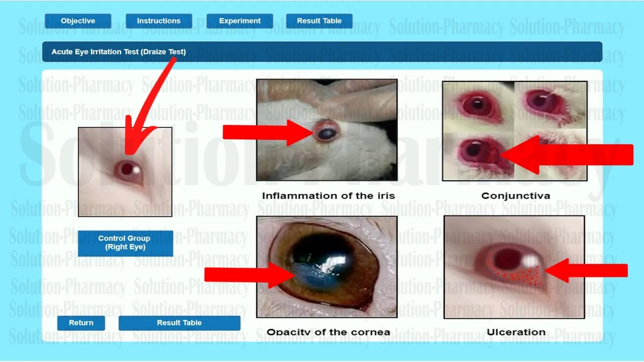 Acute Eye Irritation Test | Draize Test By Ex-Pharm Software in ENGLISH ...