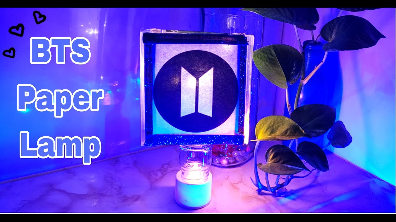 Paper lamp| how to make lamp using paper # btslamp | bts diy | divi ...