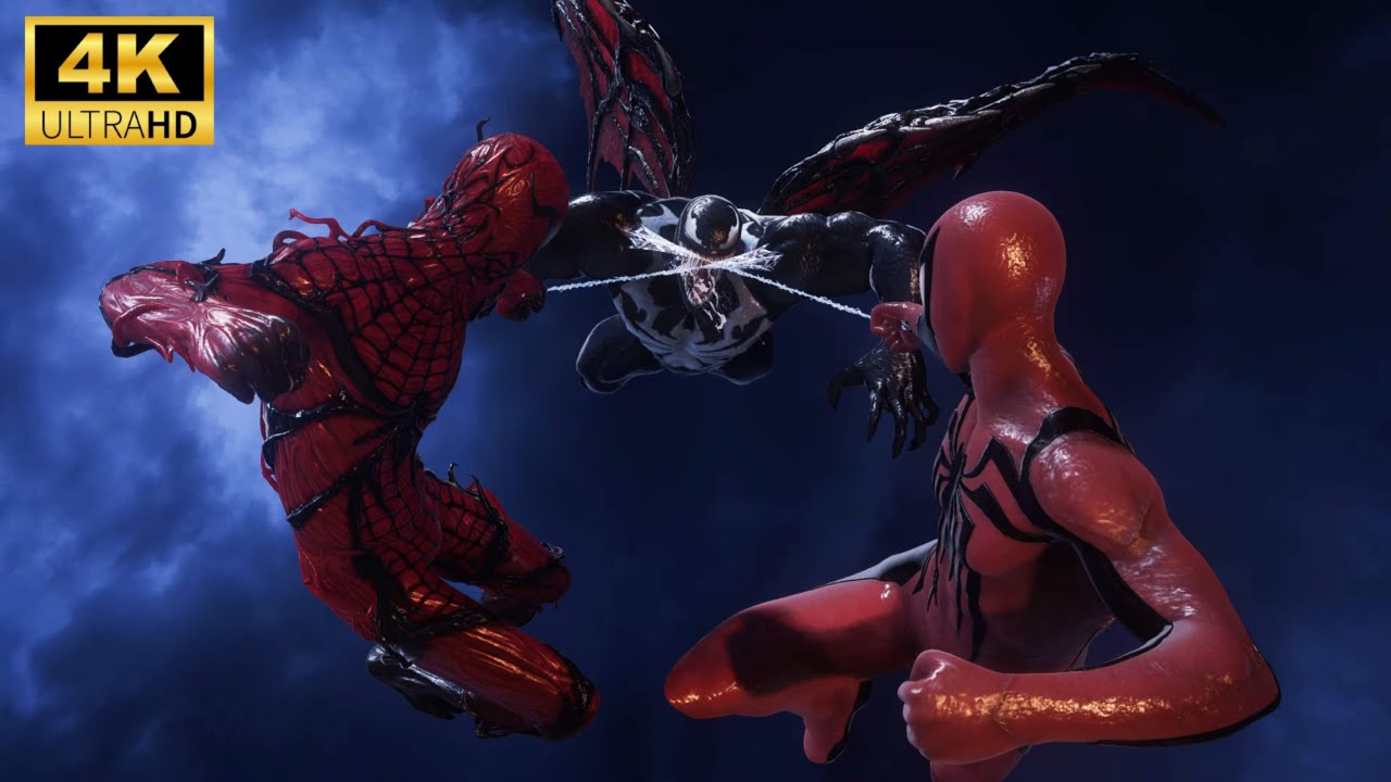 Absolute Carnage Suits Fight Venom Marvels Spider-Man 2 PS5 (4K60FPS ...