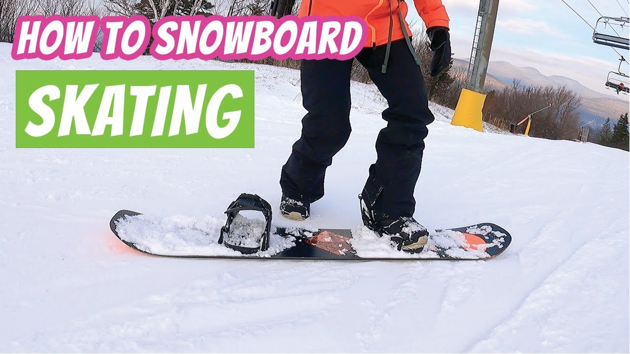How to Skate On a Snowboard (it's important!!!) - YouTube