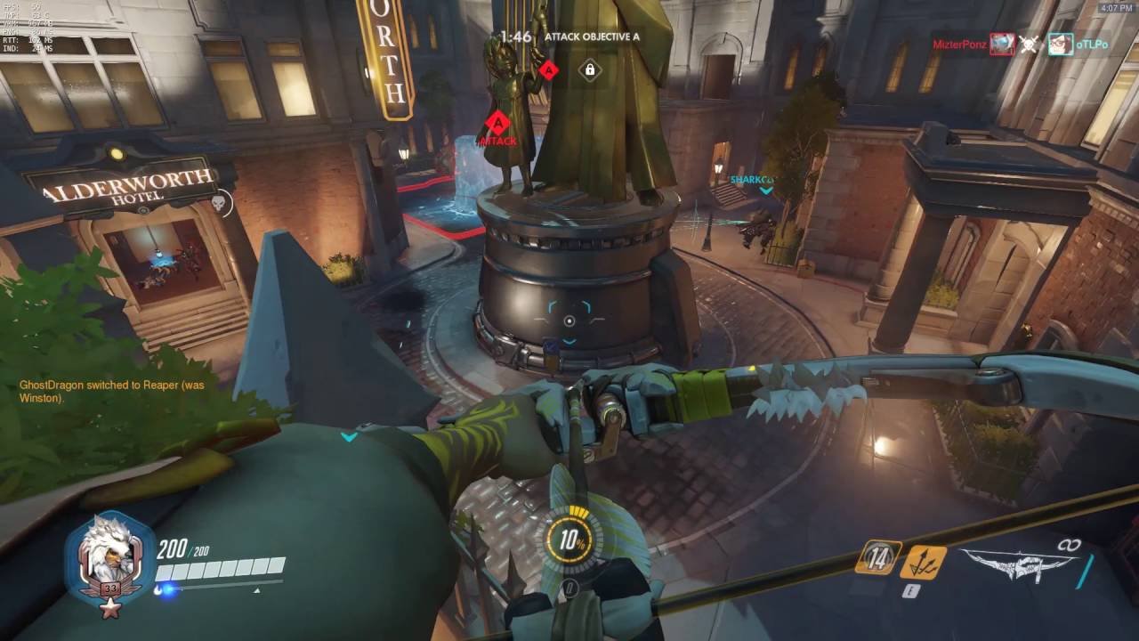 Overwatch Kings Row Attack Quick Play | 60 FPS | Widowmaker, Hanzo ...