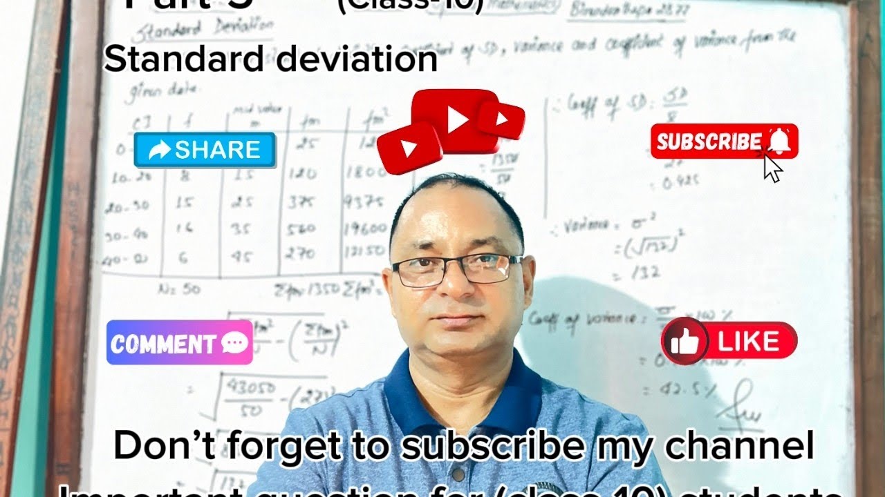 Statistics (Standard Deviation) Class 10 Birendrathapa - YouTube