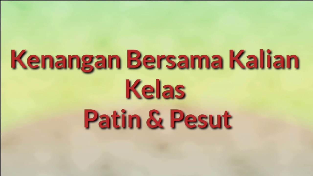 Kenangan dengan kelas Patin Dan Pesut bunga Bangsa ( Sampai jumpa ...