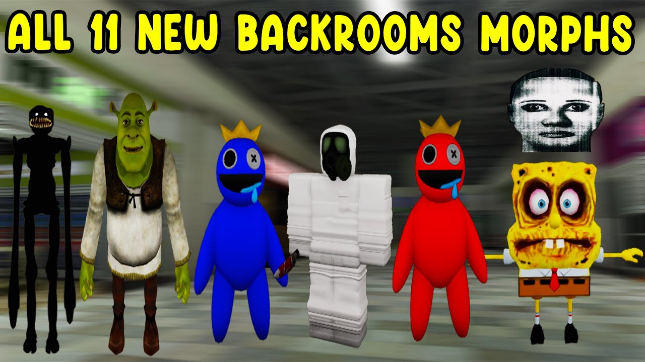 NEW GAME - How To Find ALL 11 NEW BACKROOMS MORPHS in Find The ...