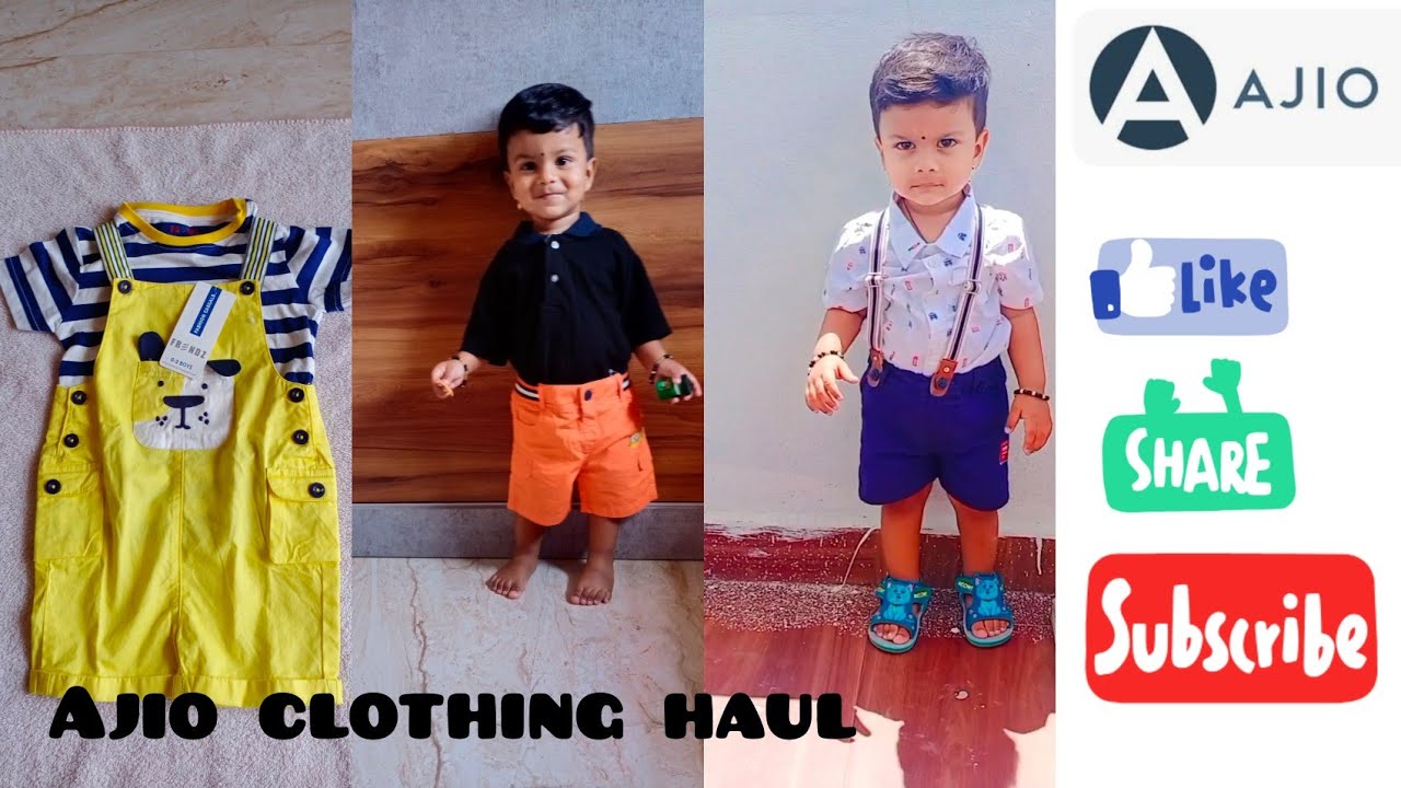 ajio trends try on haul | branded kids wear at super affordable price ...