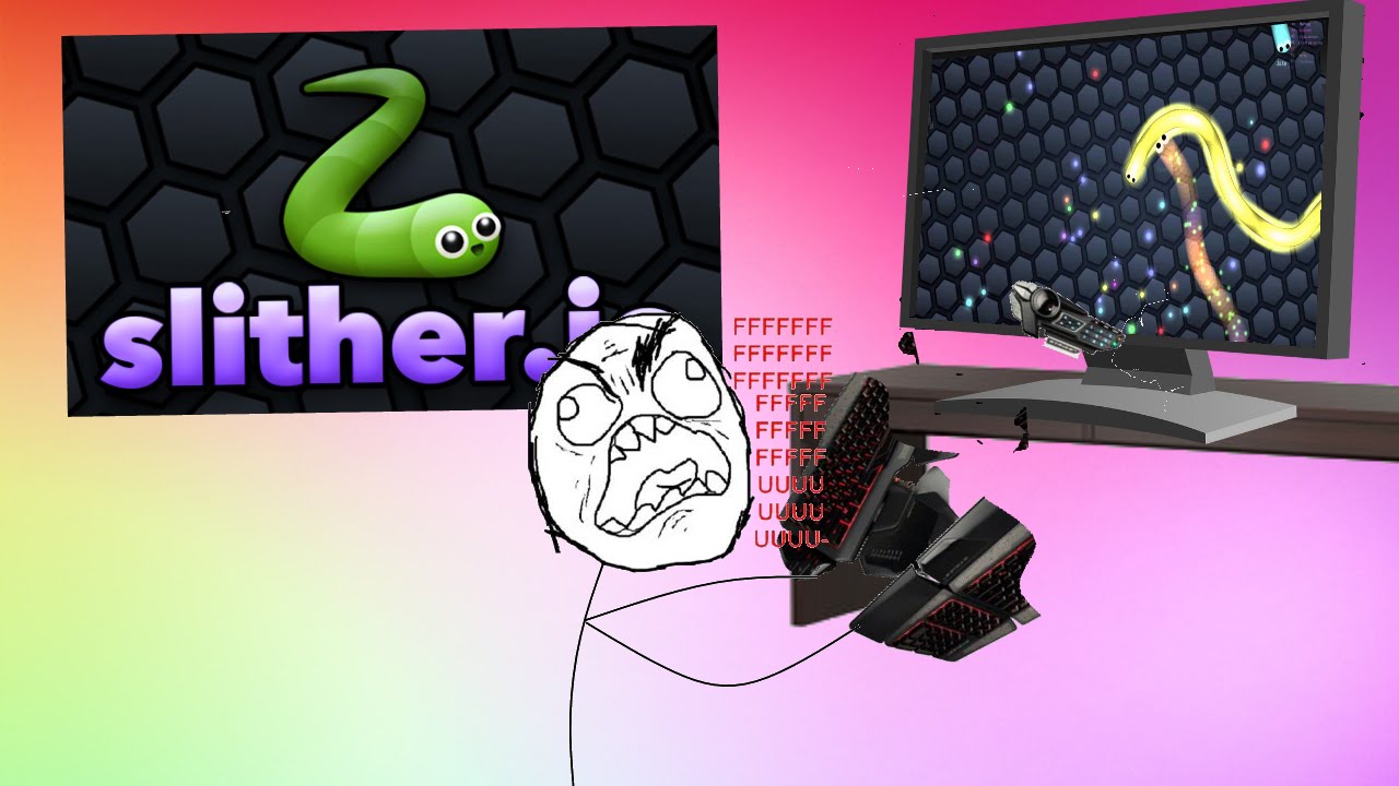 Slither.io - RAGE QUITS AND BREAKS $200 KEYBOARD?! - YouTube