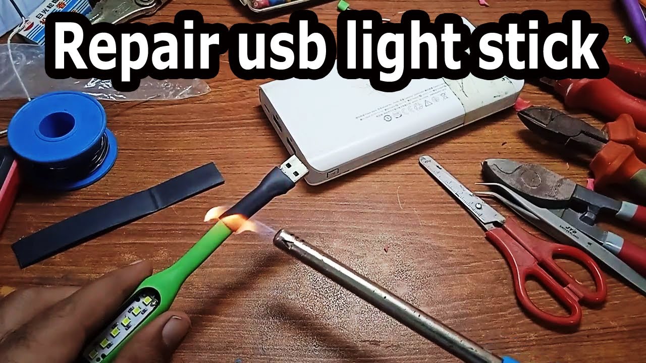 How to repair usb light stick in home | easy trick to make usb light ...