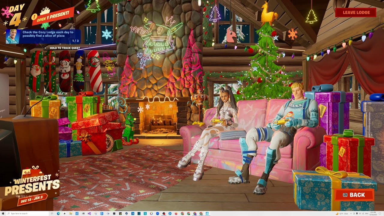 Finding Pizza in Cozy Lodge Fortnite WinterFest #shorts #fortnite - YouTube