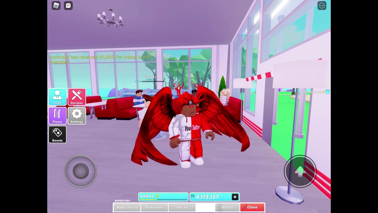 🚨update 1 on my restaurant🚨 (first one on that game) - YouTube
