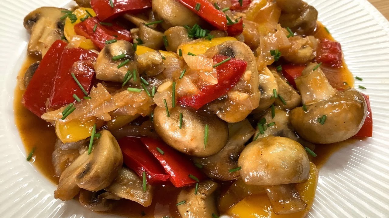 Sweet and Sour Bell Peppers Mushrooms Recipe (with my secret ingredient ...