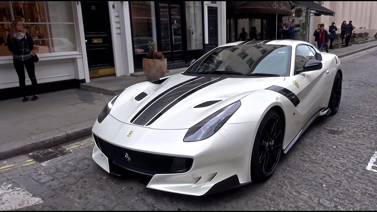 Gordon Ramsay driving his new Ferrari F12 TDF in London! - YouTube
