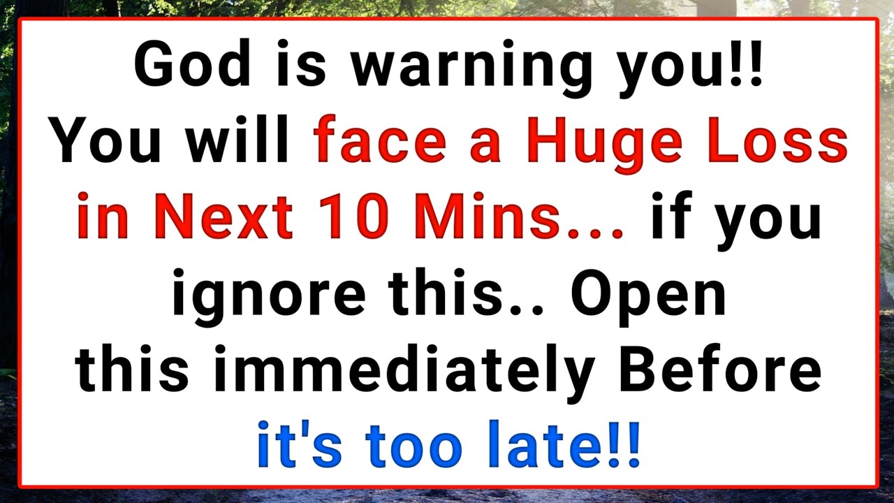 God says You will face a Huge Loss in Next 10 Mins... God message for ...