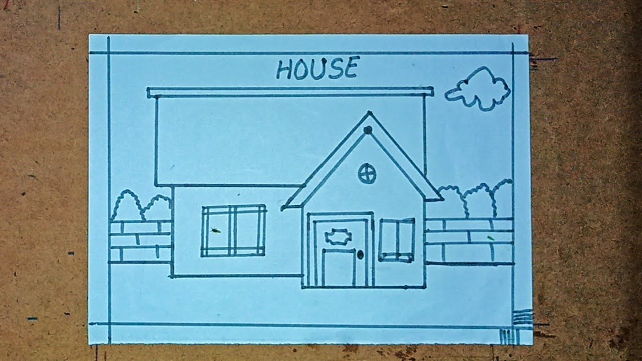 How to Draw a House | Very Easy - Drawing a House for Beginners ravi ...