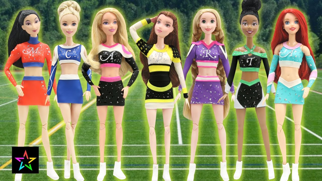 Play Doh Cheerleaders Dancers Disney Princesses Inspired Costumes - YouTube