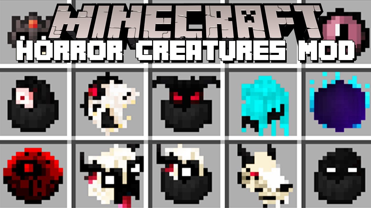 Minecraft HORROR CREATURES MOD / SCARY HORROR MOBS MOD! (Minecraft Mods ...