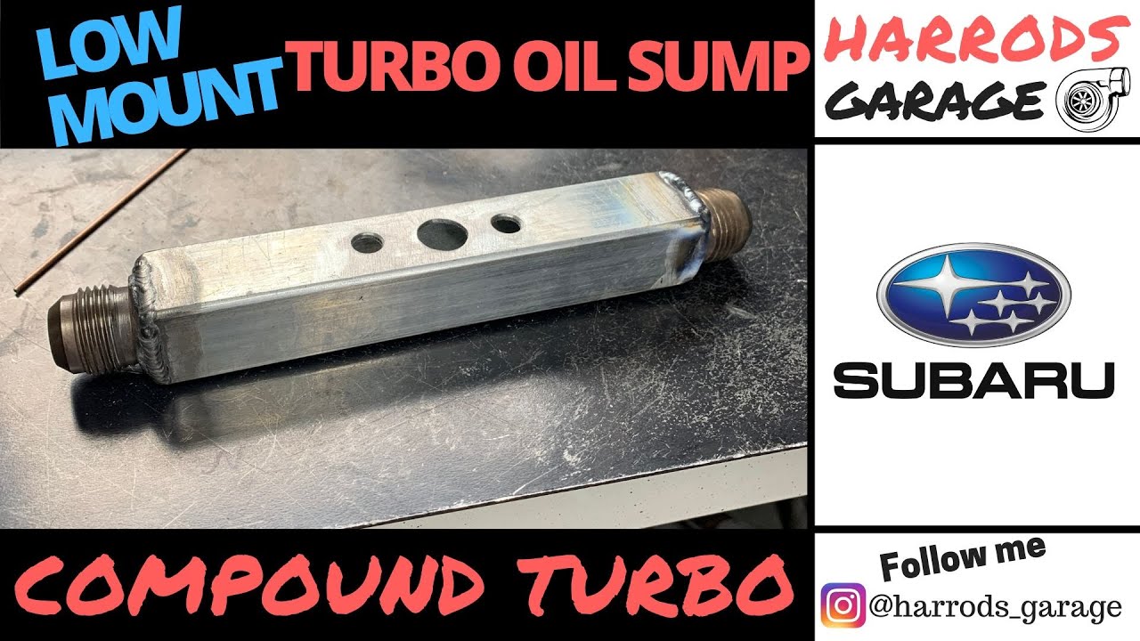 Compound Turbo Subaru | Custom Turbo Oil Sump - YouTube