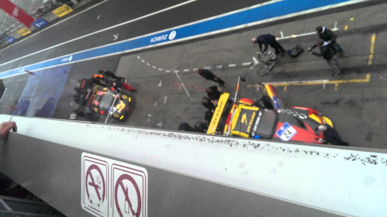 Nurburgring 24hr 2013 pit stop above the pits - YouTube