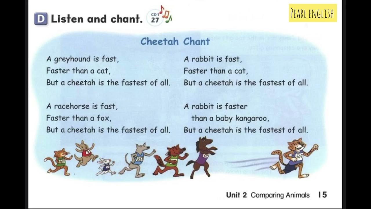 CHEETAH 🐆 CHANT (Let's go 5 unit 2) - YouTube