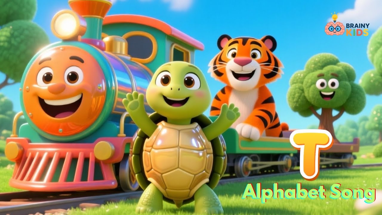 T Alphabet Song | Learn T for Tiger, Turtle, Train, Tree & Toys | Fun ...
