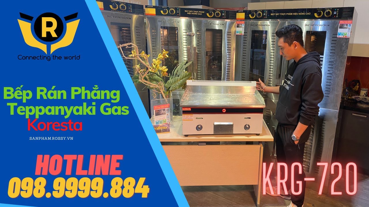 Giới thiệu Bếp rán phẳng Teppanyaki gas Koresta KRG-720 - YouTube