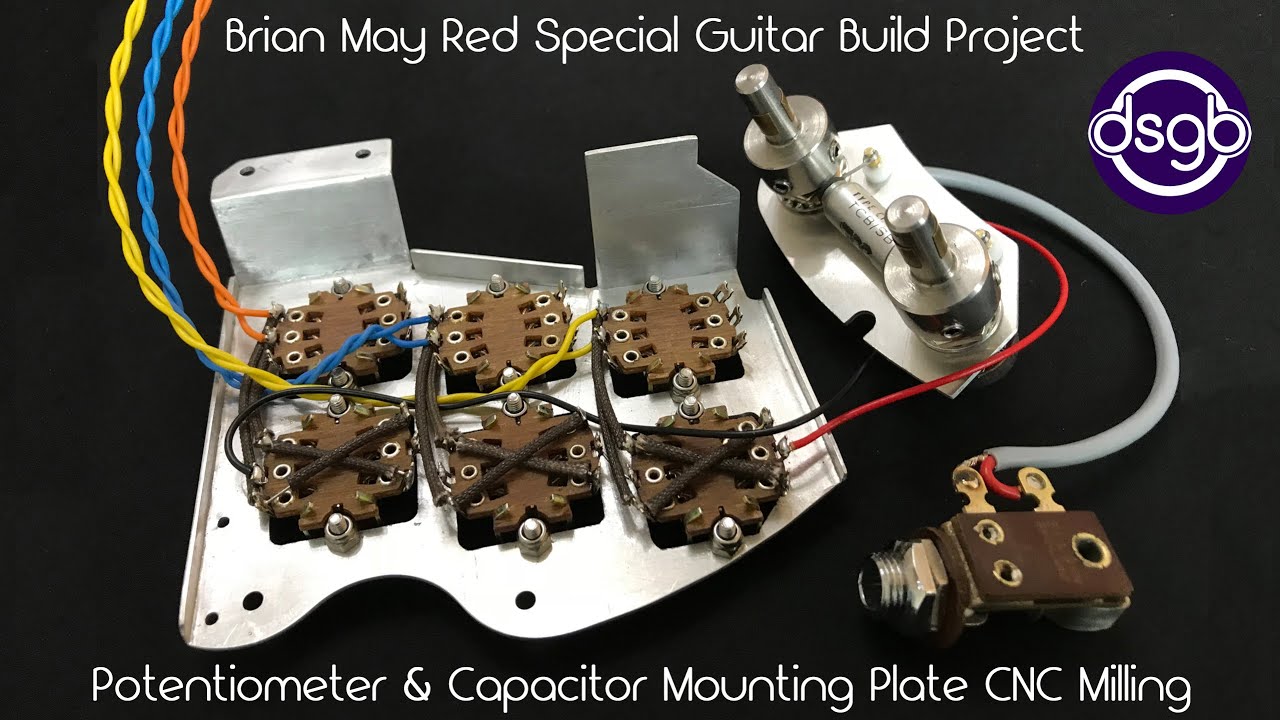 Brian May Red Special Guitar Potentiometer & Capacitor Plate CNC ...