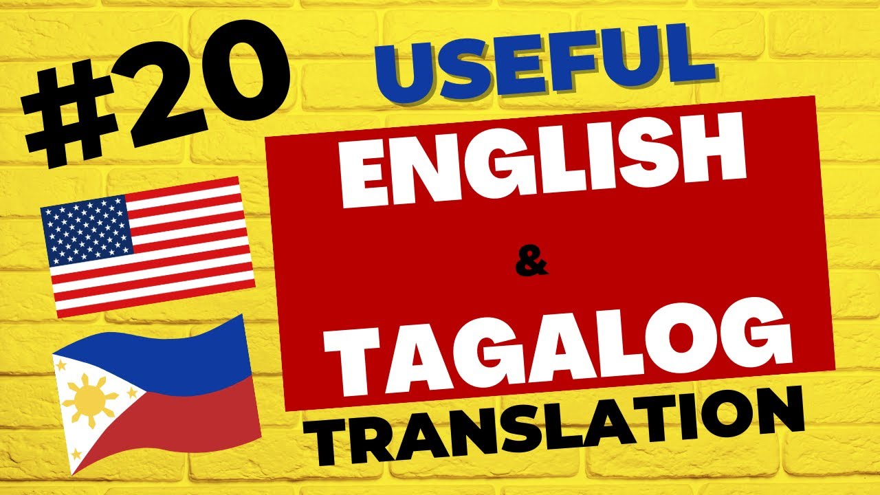 Useful English Tagalog translations - YouTube