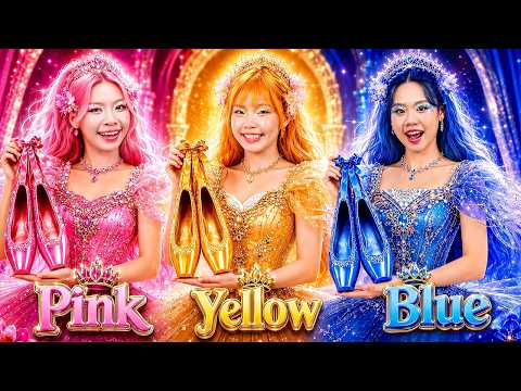 Arme Blaue Vs Reiche Rosa Vs Giga Reiche Gelbe Ballerina Bei Der Ballett-Wettbewerb!