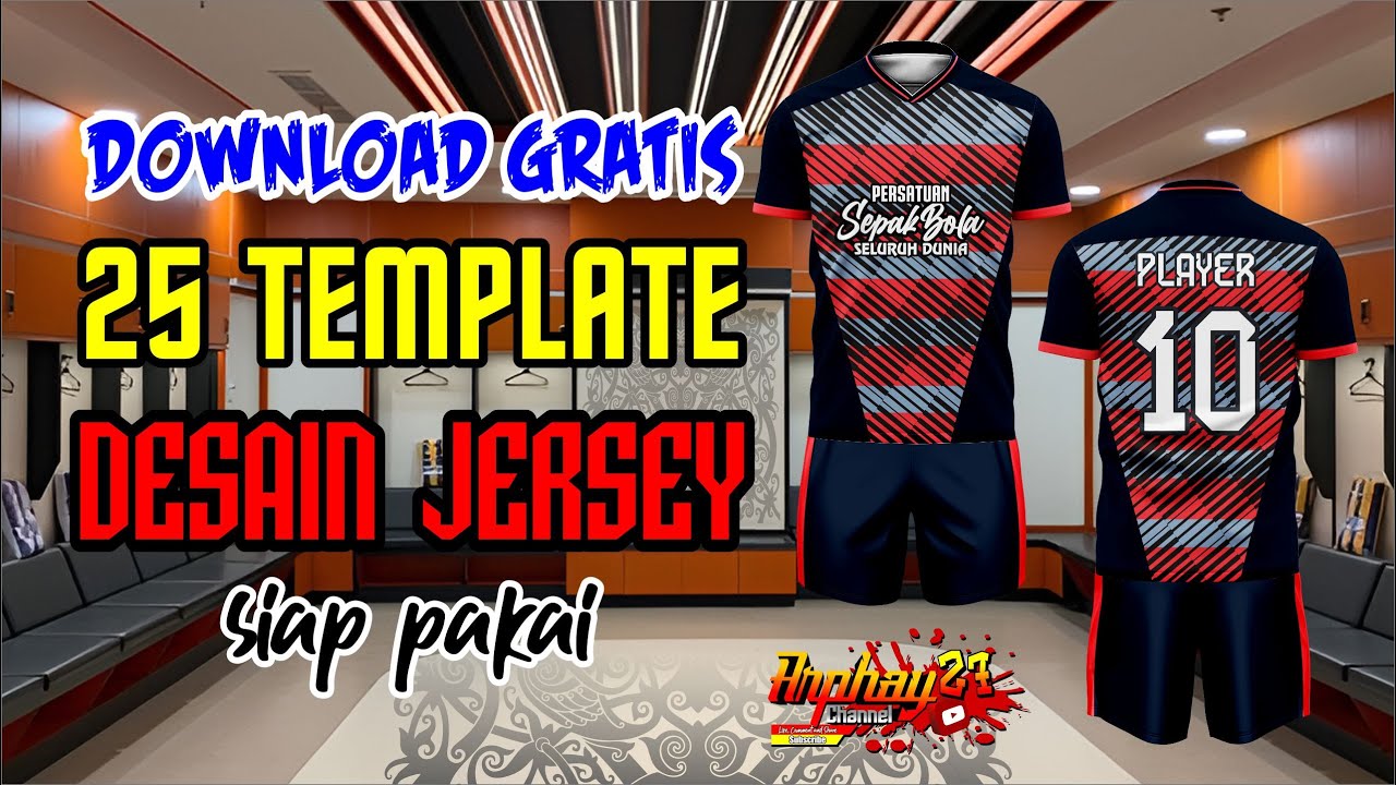 25 Template Desain Jersey Gratis || Free Download - YouTube