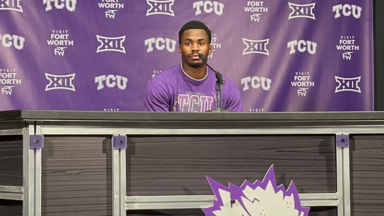 TCU safety Mark Perry talks fall camp - YouTube