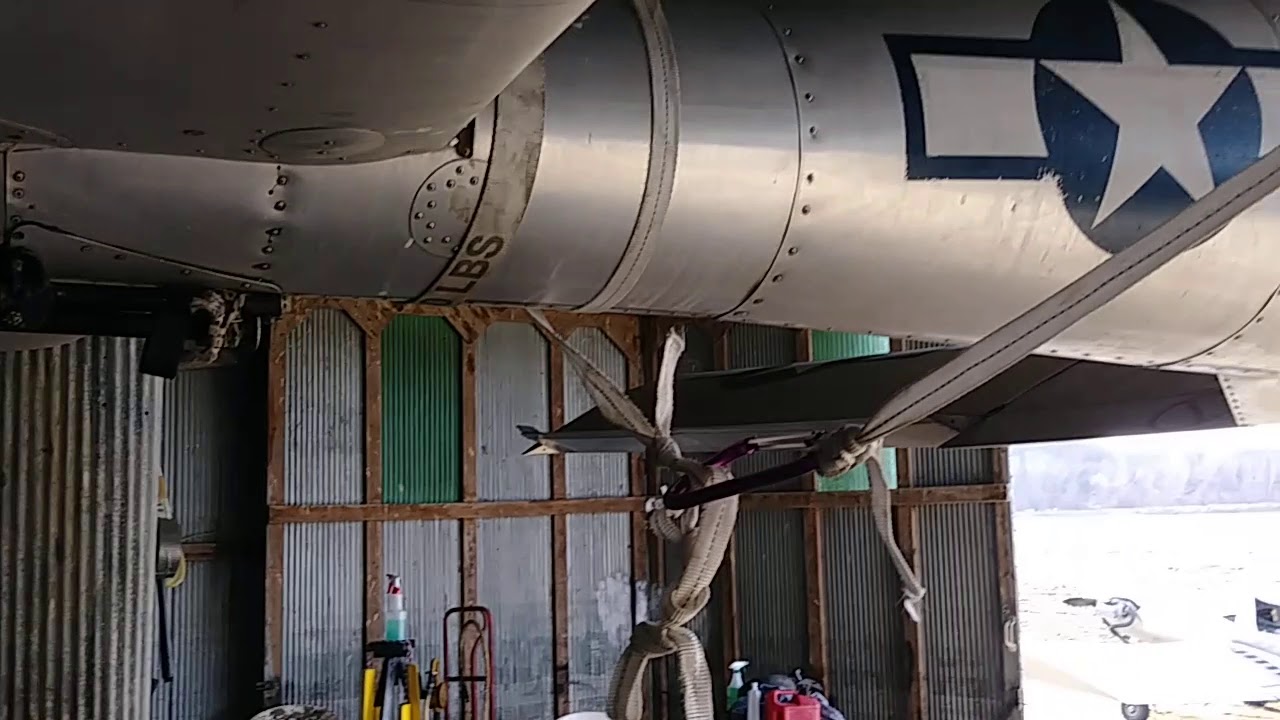 Putting 2 airplanes in a small T hanger - YouTube