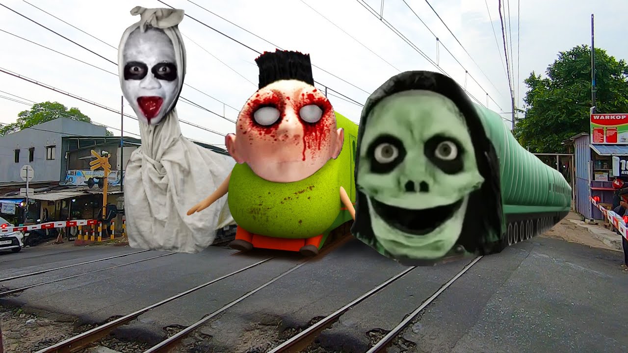 Detik-Detik Kereta Berubah Bentuk Jadi Pocong VS Hamood Habibi VS Hulk ...