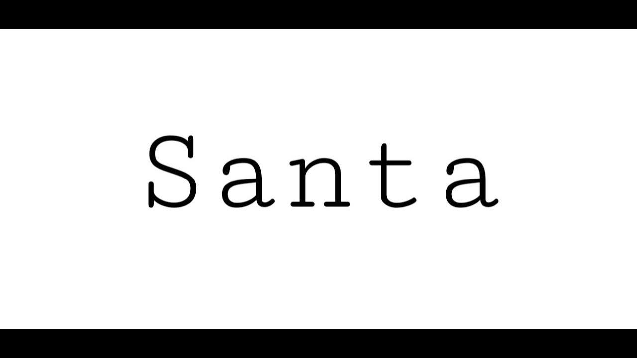How to draw Santa using word "Santa" | kid's drawing - YouTube