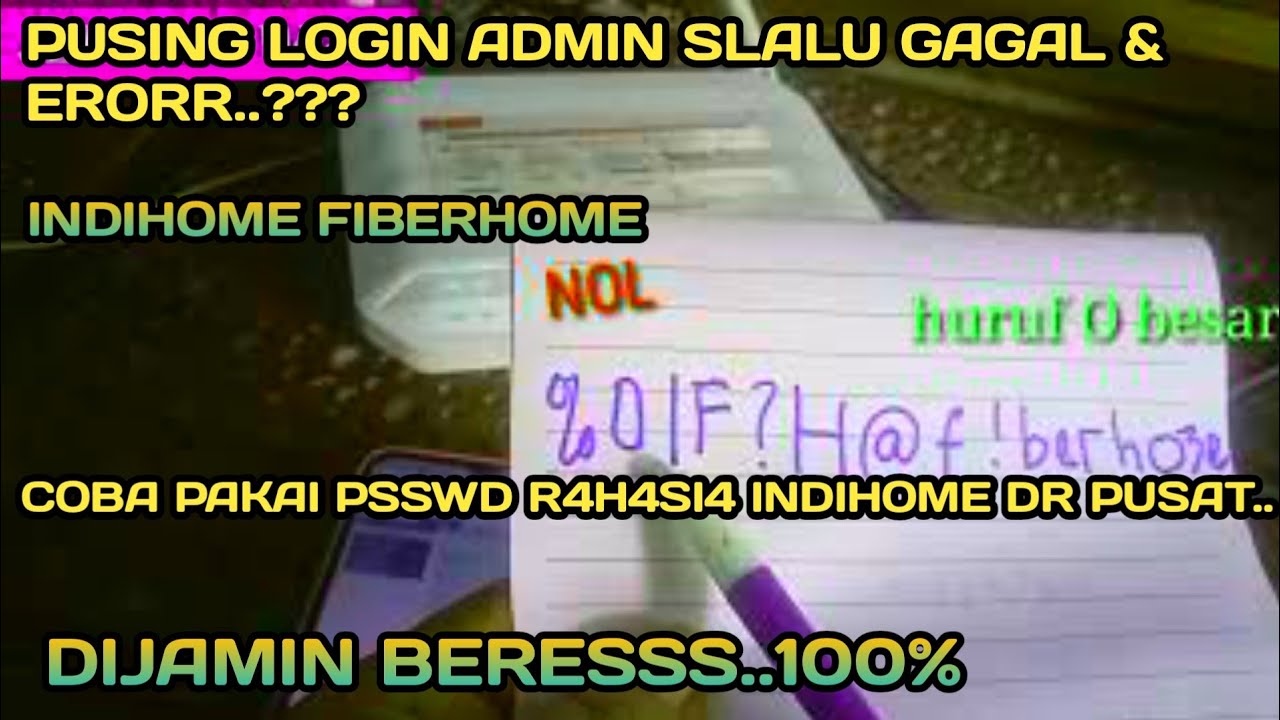 Login password indihome Fiberhome terbaru 2023 - YouTube