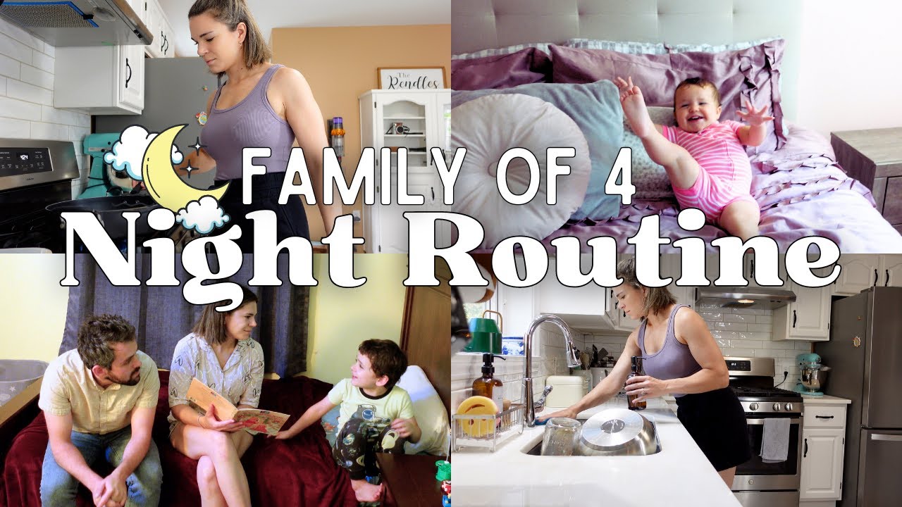FAMILY OF 4 NIGHT ROUTINE! | SUMMER 2023 | cooking, cleaning, family ...