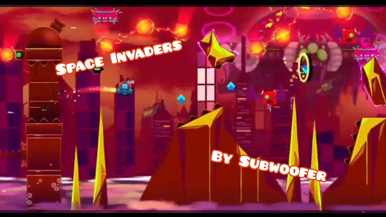 (EVENT LEVEL) Geometry Dash "Space Invaders" (Easy Demon, 0/3 Coins) by ...