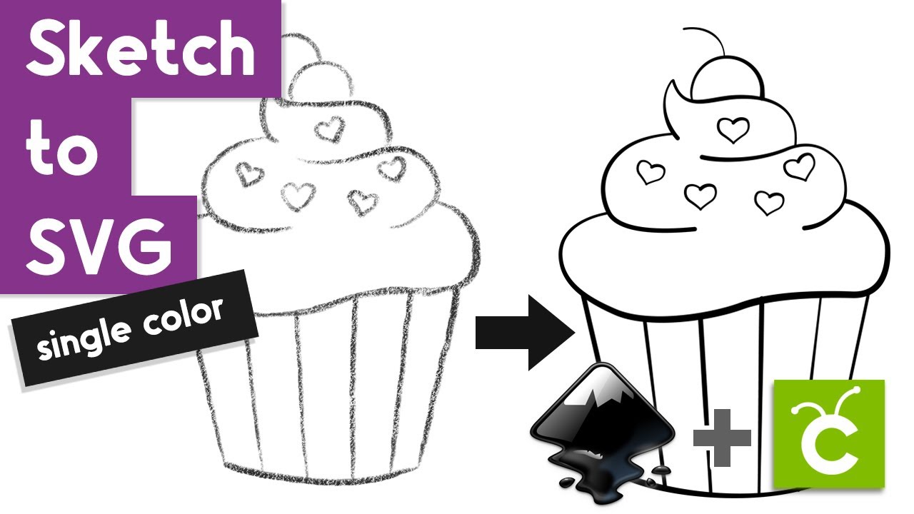Single-Color Cricut SVG in Inkscape - YouTube