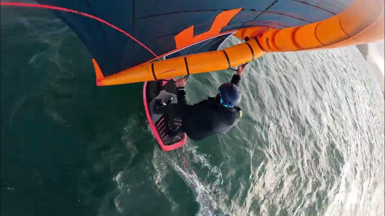 Winging it - Learning to wing foil Session 68 - I like the cut of your gybe - YouTube