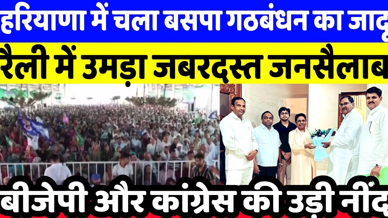 हरियाणा में चला बसपा गठबंधन का जादू रैली में उमड़ा जबरदस्त जनसैलाब ...