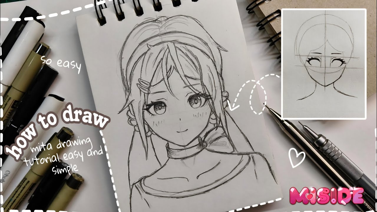 how to draw mita ♡miside ||mita drawing tutorial \ game miside/ how to ...
