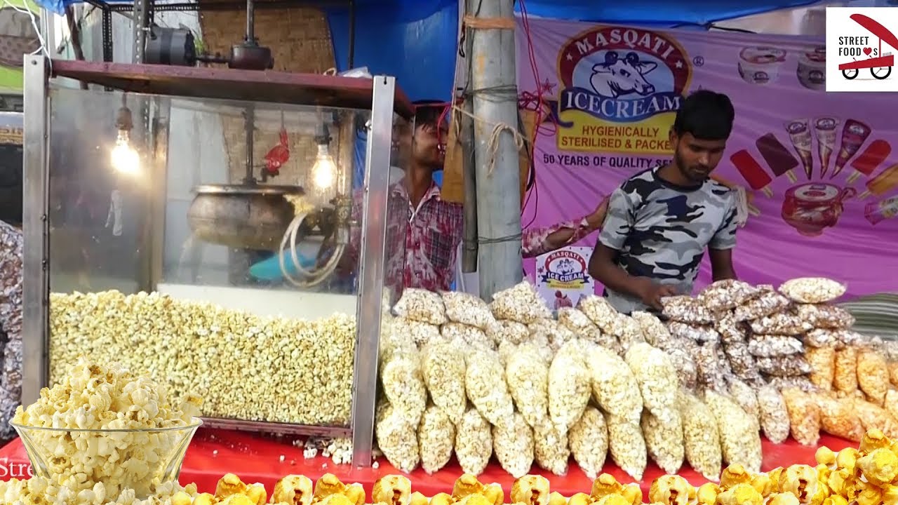 YOU NEVER SEEN BEFORE ! This type of POP CORN | Indian Street food ...