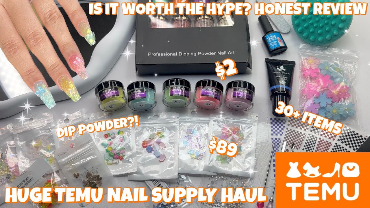 HUGE TEMU NAIL SUPPLY HAUL | WHAT I ORDER VS WHAT I GOT HONEST REVIEW ...