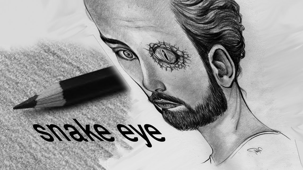 How to Create a Human Face with a Crocodile Eye Sketch - YouTube