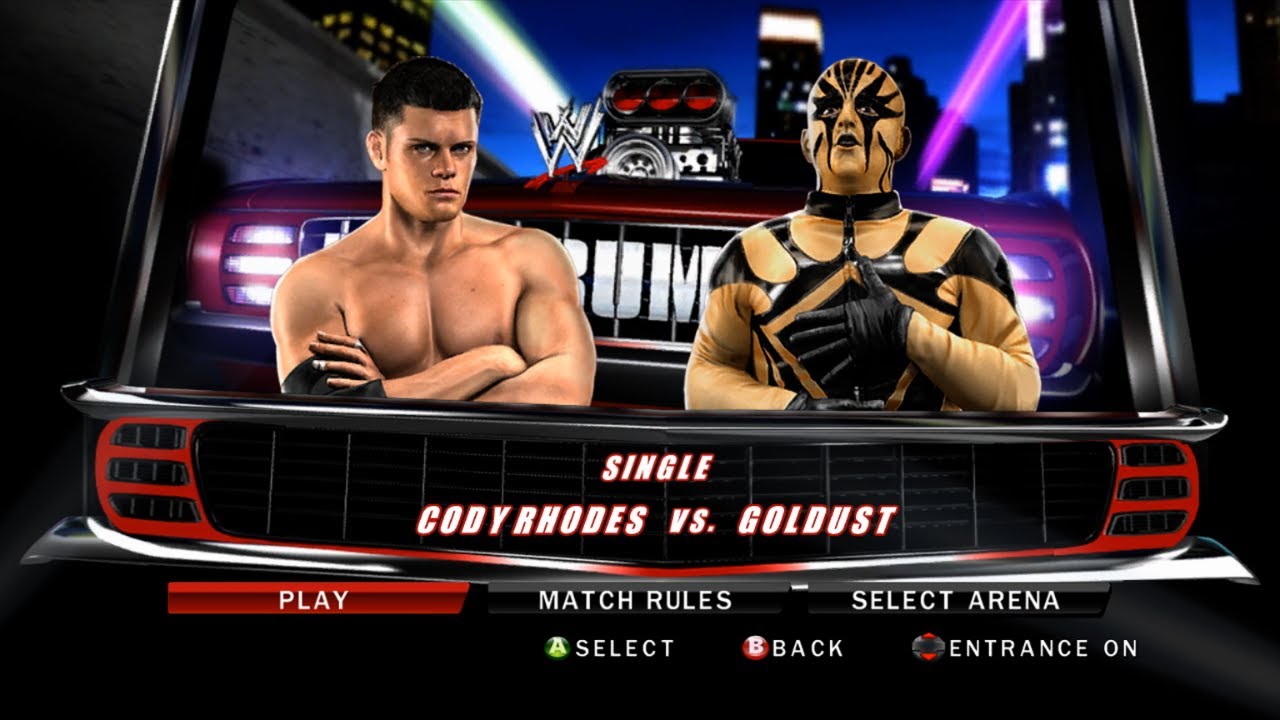 WWE SmackDown vs. RAW 2010 - Cody Rhodes vs. Goldust - YouTube