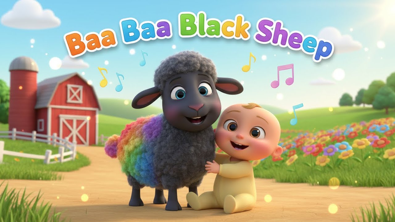 Baa Baa Black Sheep | Nursery Rhymes for Kids | Farm Animals Song ...